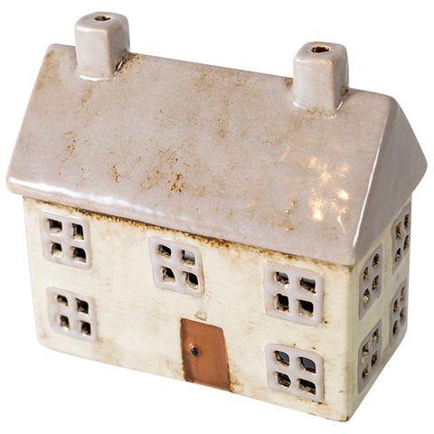 Alsace Cottage Tea Light House Light Grey